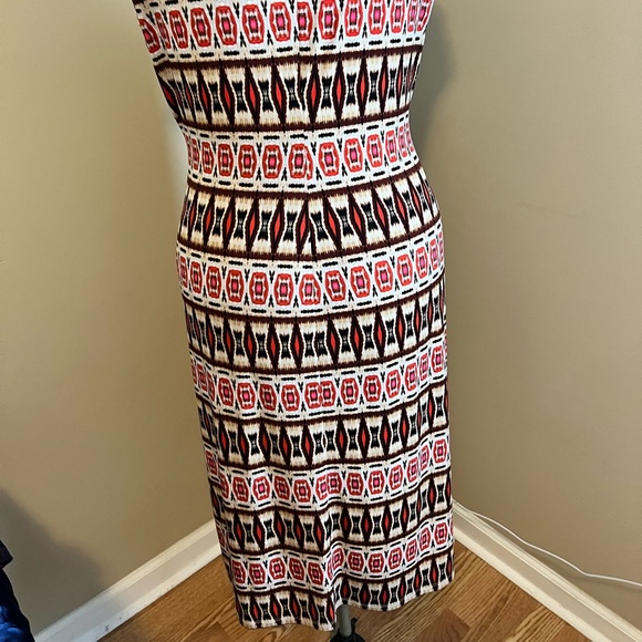 Rafaella | Dresses | Rafaella Colorful Orange And Brown Geometric ...